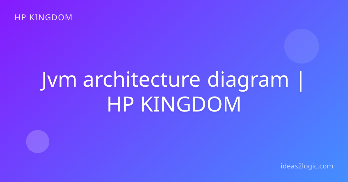 Jvm architecture diagram | HP KINGDOM